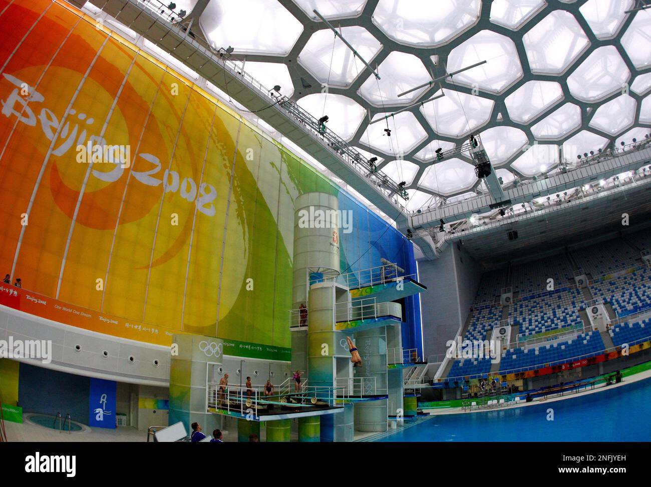 British diving team practice their synchronized diving at the National ...