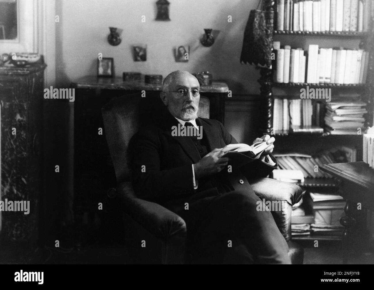 Spanish philosopher and liberal professor, Miguel de Unamuno is shown ...