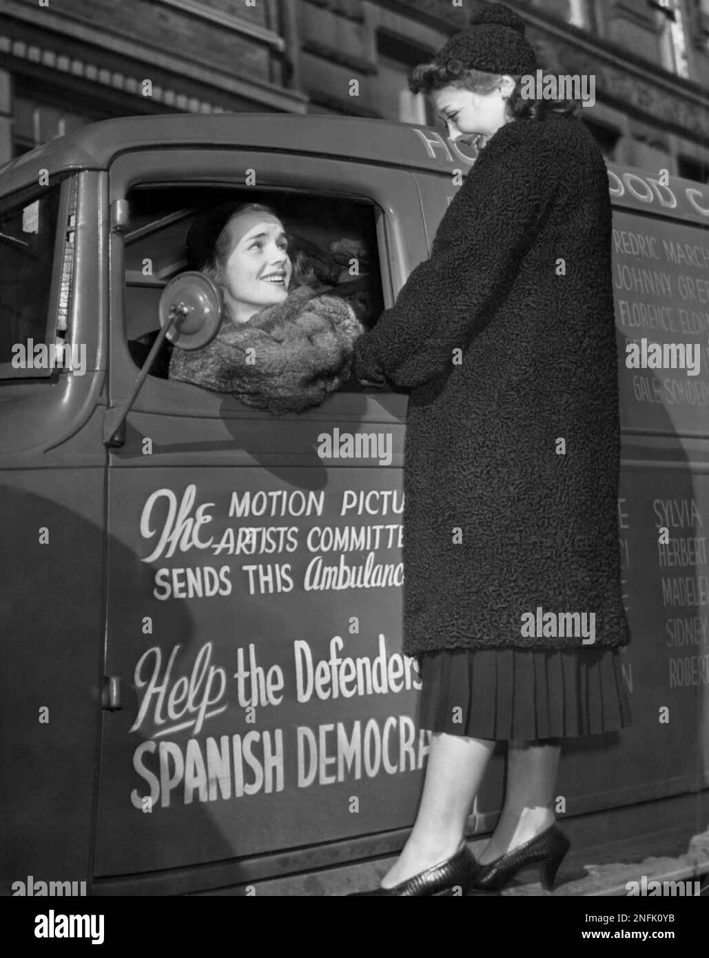 Film Actresses Frances Farmer (left) and Silvia Sidney are shown in New ...