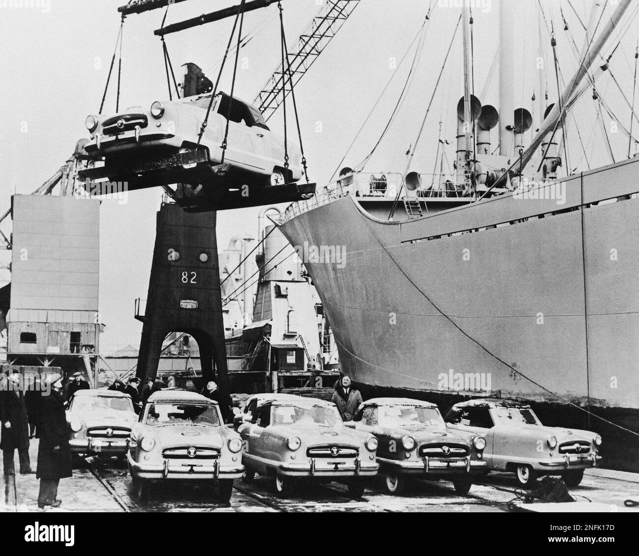 The first British-built car designed especially for America is the New Nash Metropolitan, seen ...