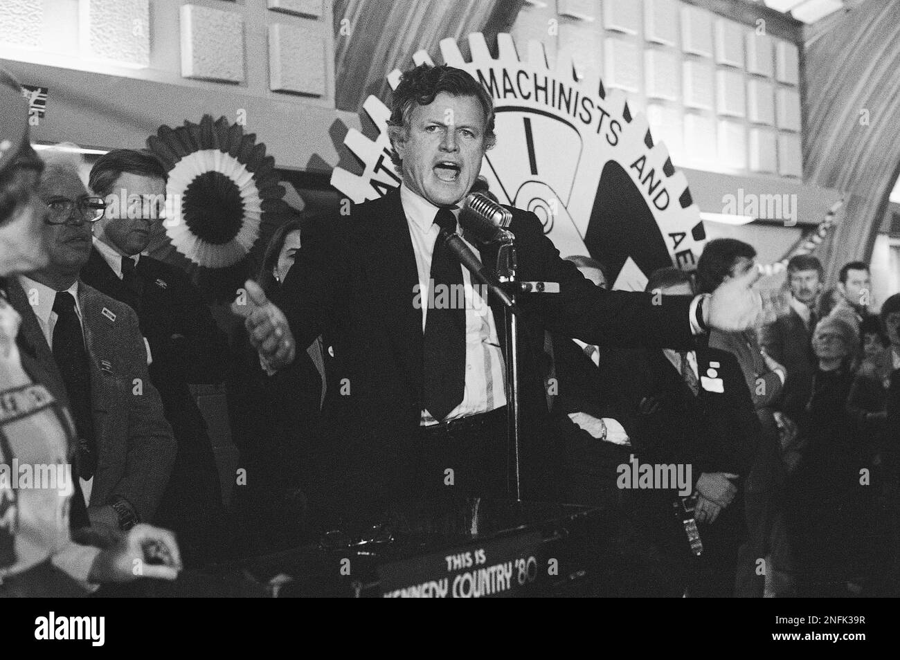 Sen. Edward Kennedy shown at a fundraiser in Newington, Conn., Monday ...
