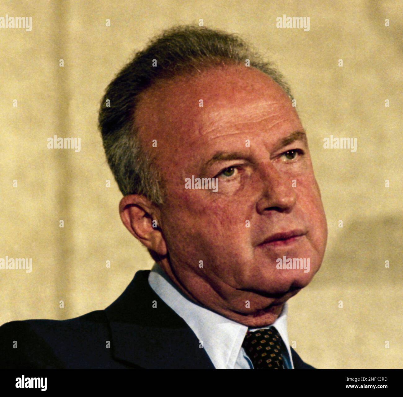 Former Israeli Prime Minister Yitzhak Rabin, poses 1978.(AP Photo Stock ...