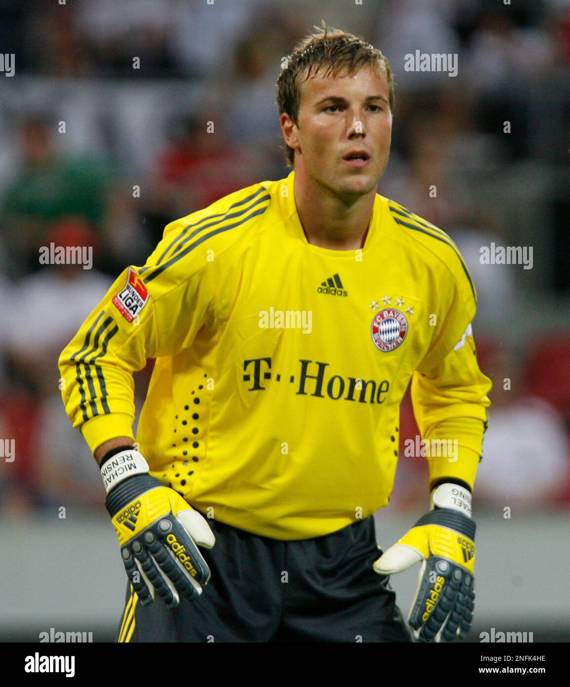 Munich's Michael Rensing looks on during the test soccer match between ...