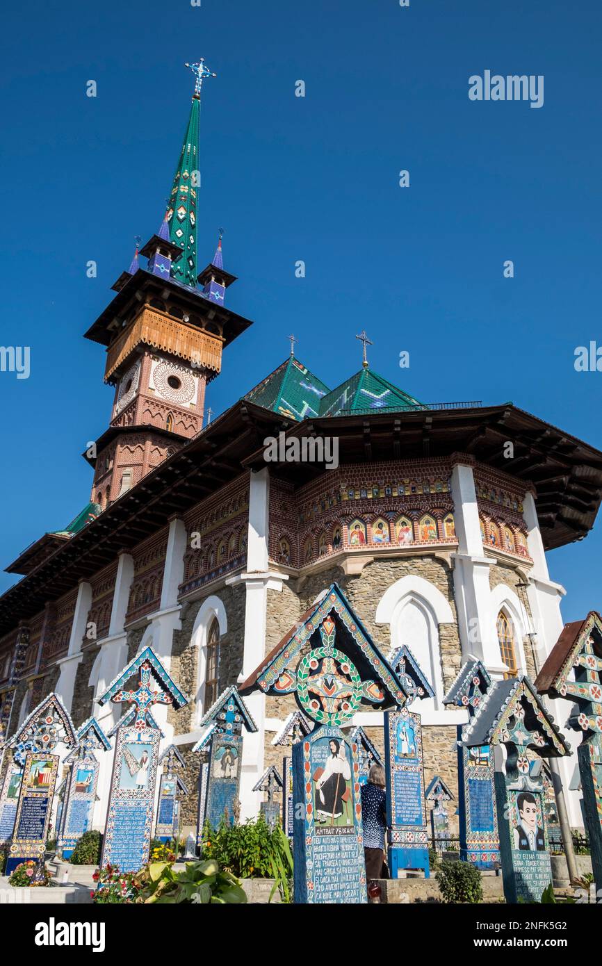Romania. Maramures. Sapanta. Merry Cemetery. Cimitirul Vesel Stock ...