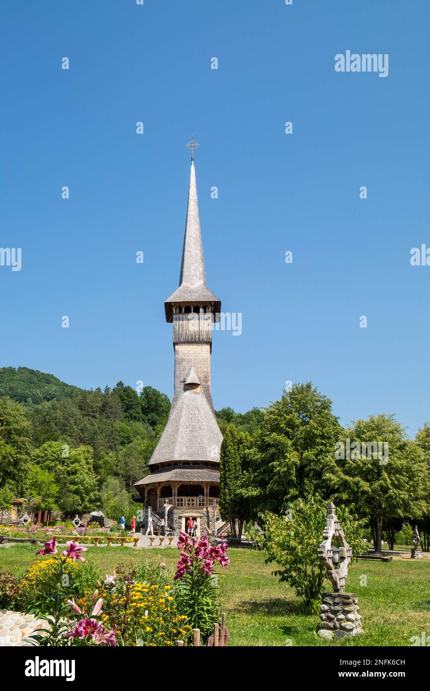 Romania. Maramures. Barsana. Wooden churches at Barsana Monastery Stock Photo - Alamy