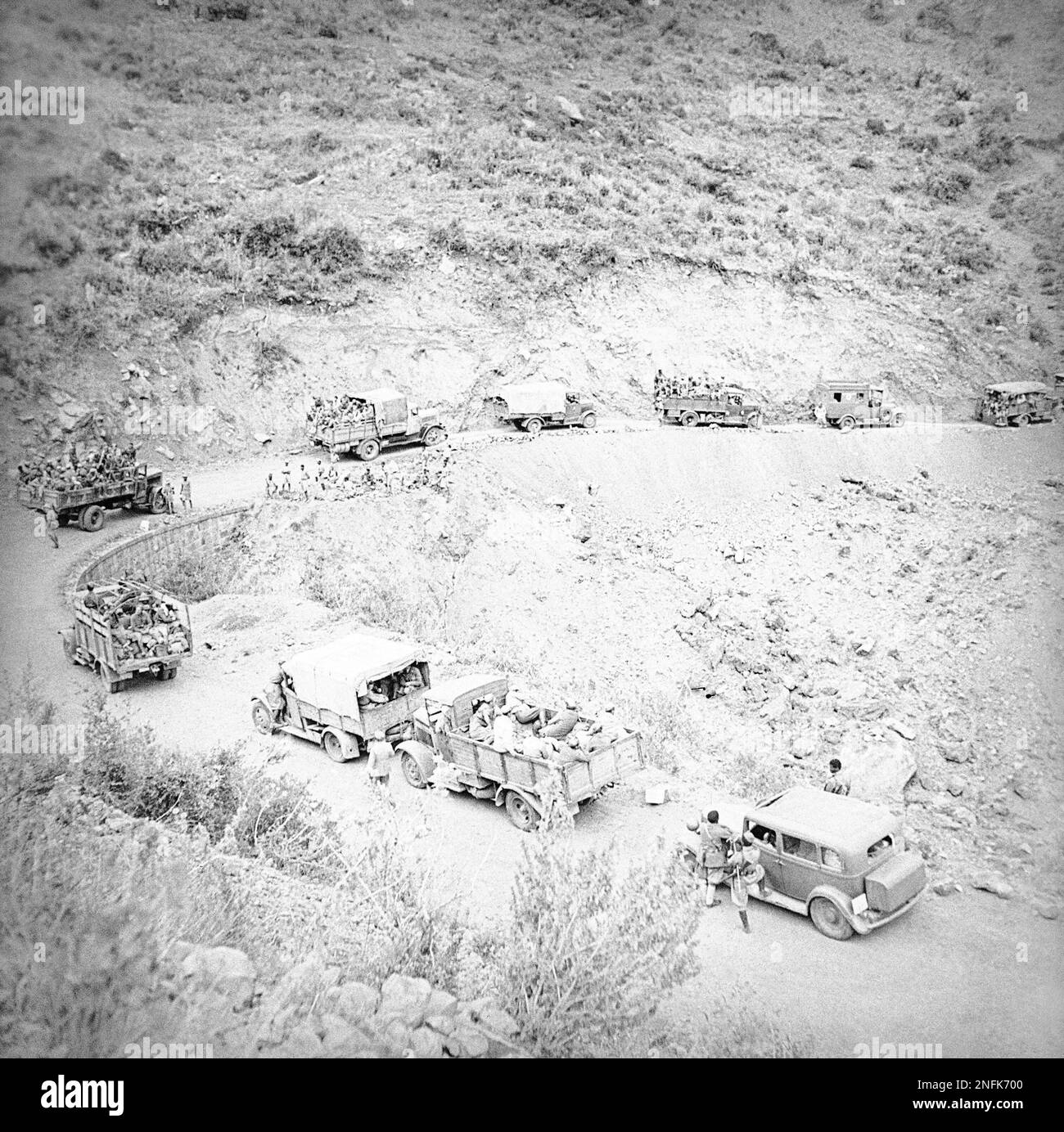 In this image provided by the British Press Service, the battle for ...