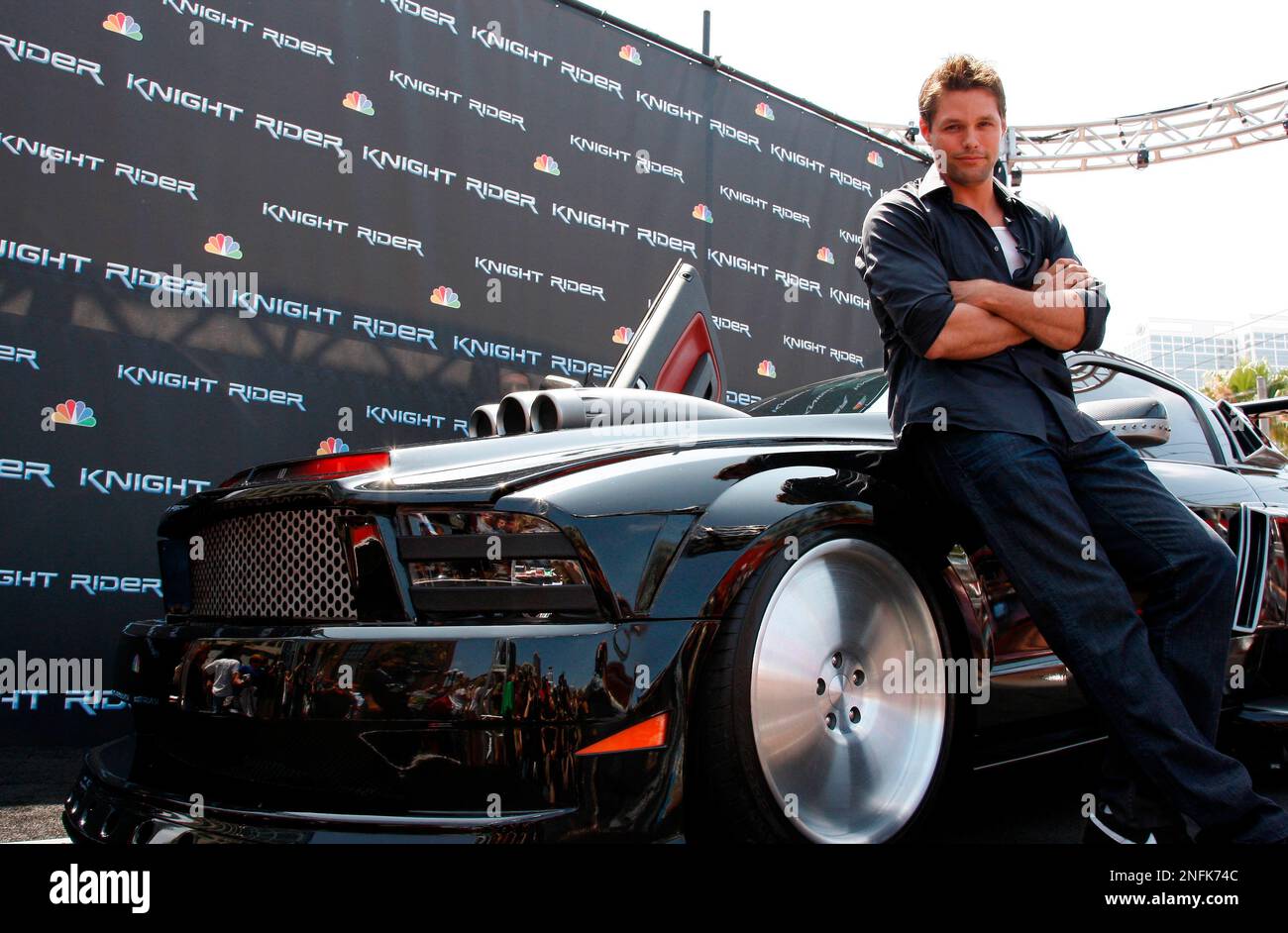 Actor Justin Bruening poses at the Knight Rider unveling during the ...