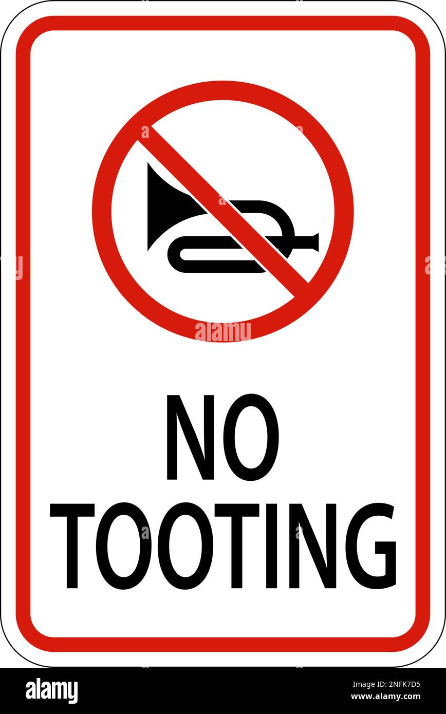 No Honking Sign No Tooting On White Background Stock Vector Image & Art ...