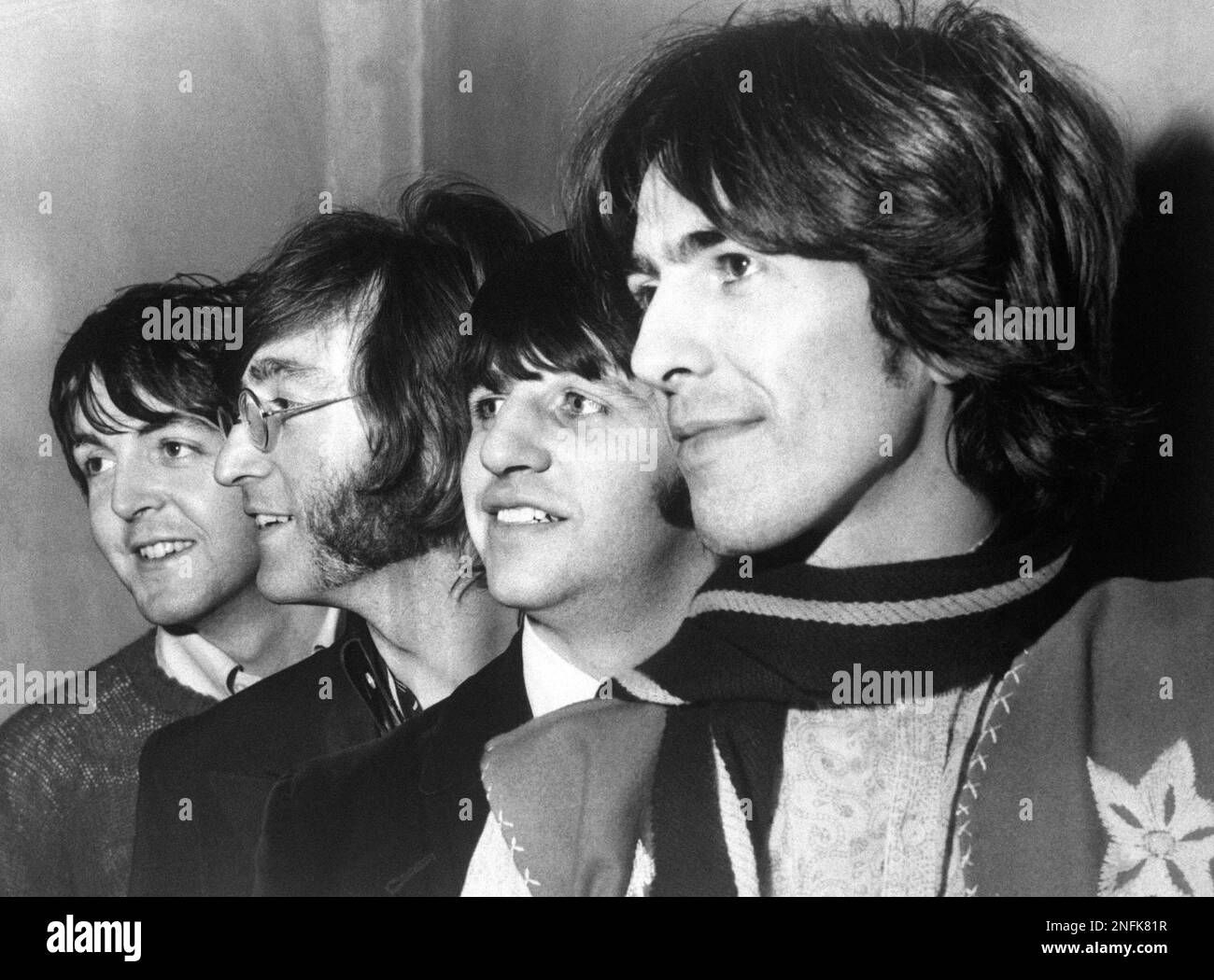 The British pop group 'The Beatles', from left to right, Paul McCartney ...