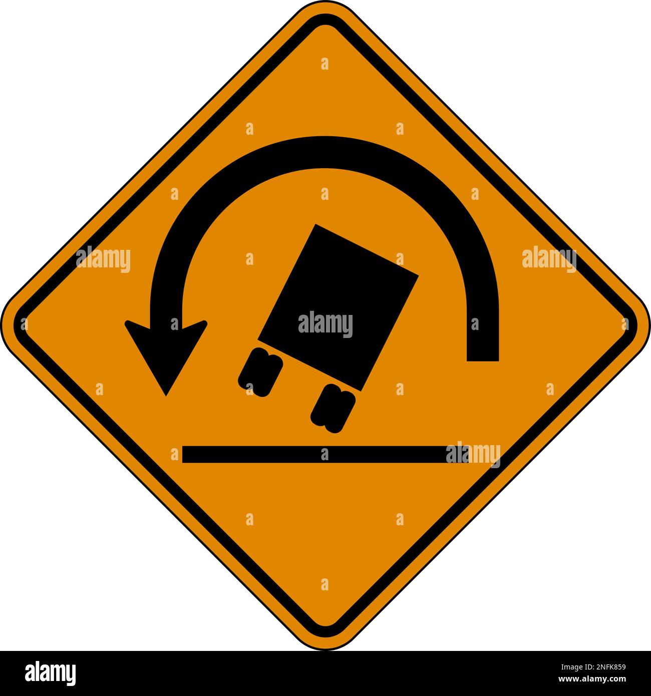 Traffic Sign, Truck Rollover Warning Sign Stock Vector Image & Art - Alamy