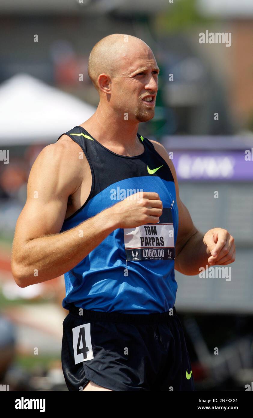 Tom Pappas competes in the decathlon at the U.S. Olympic Track and ...