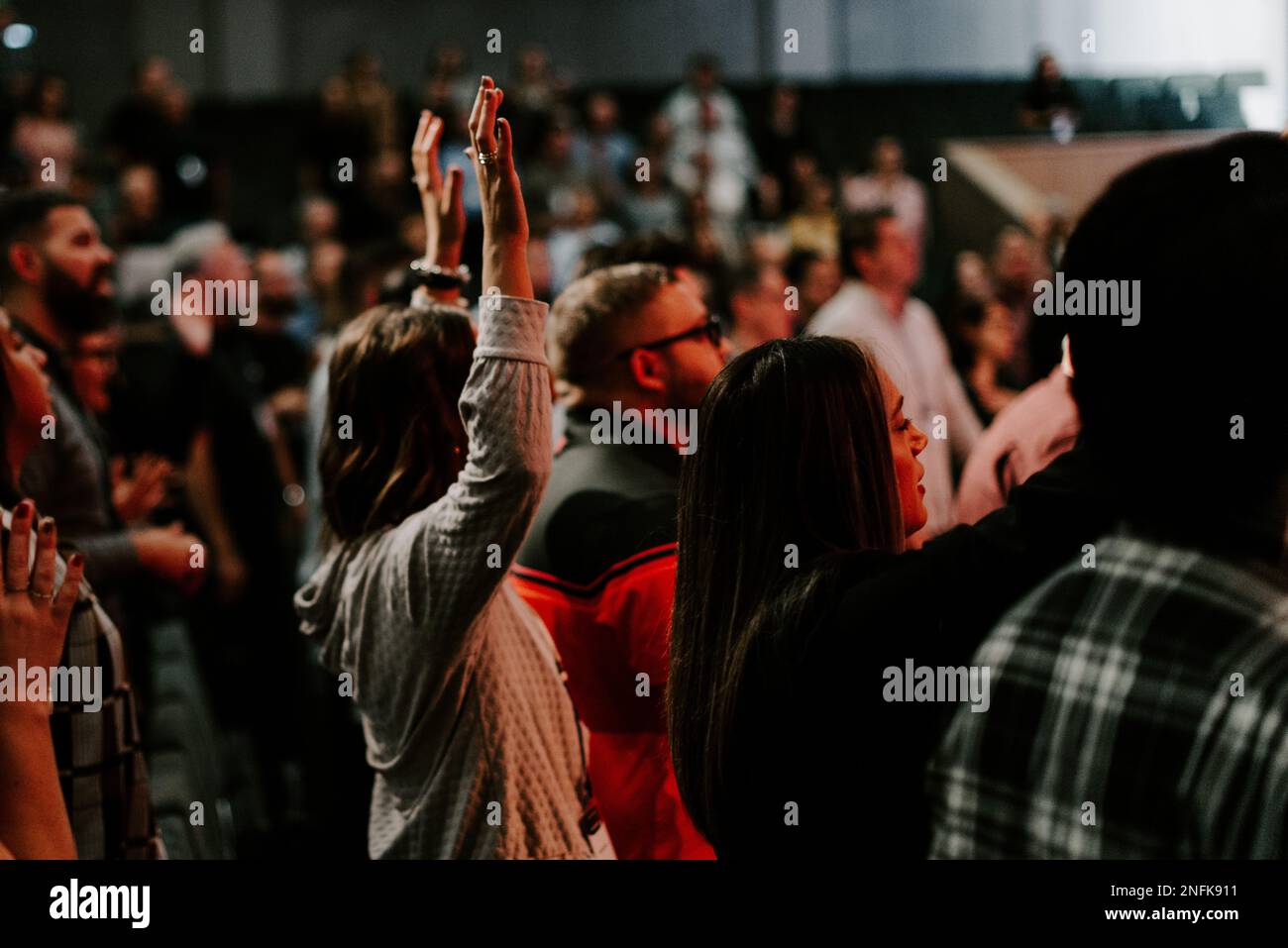 Hands raised in praise hi-res stock photography and images - Alamy