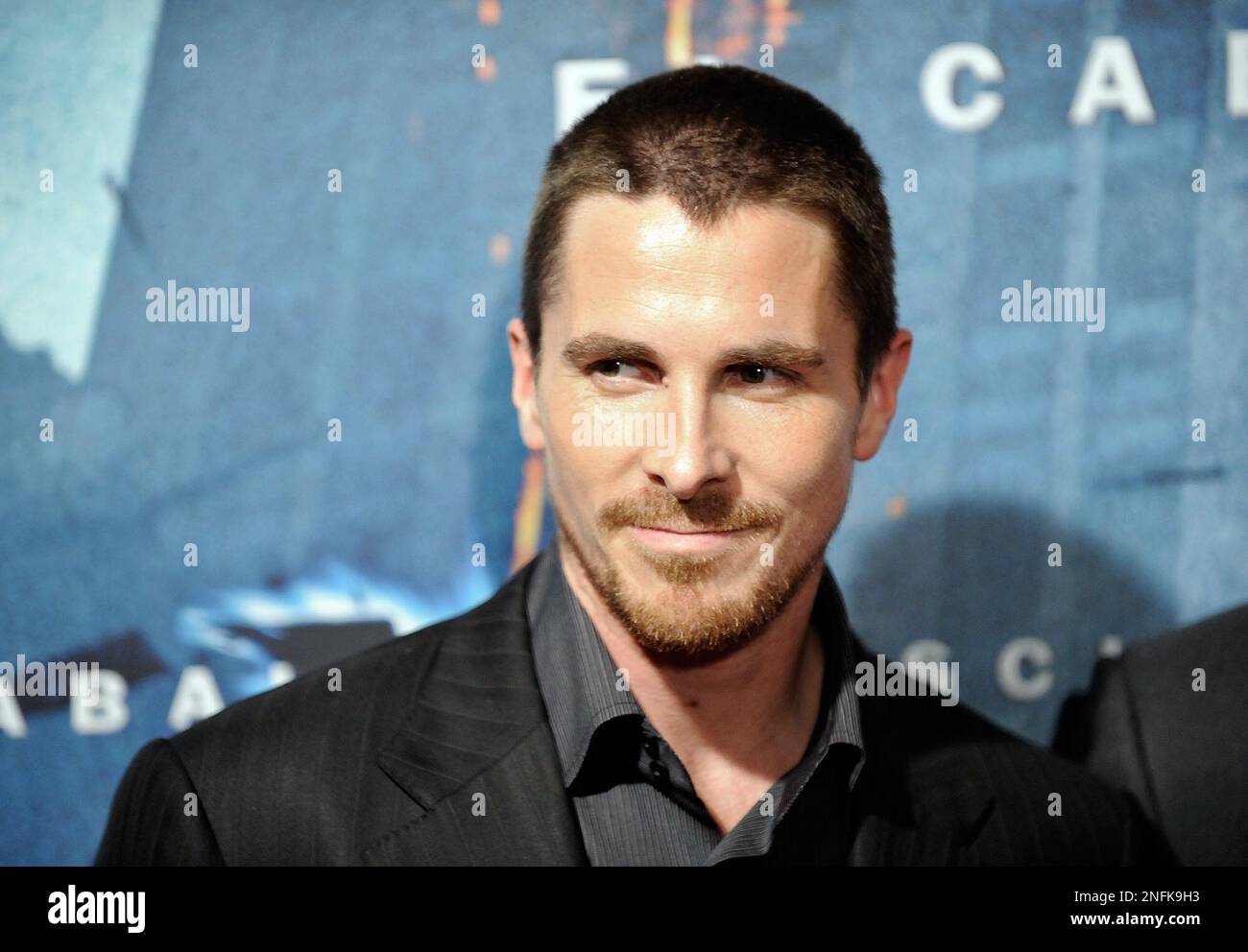 British actor Christian Bale poses during a photocall for 'The Dark ...