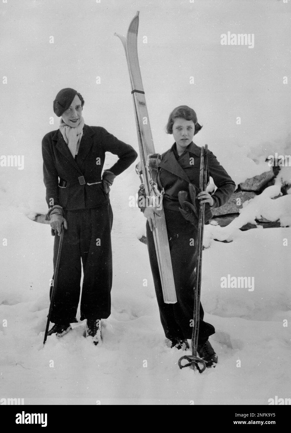 Italian born Elsa Schiaparelli,left, famous French fashion designer ...