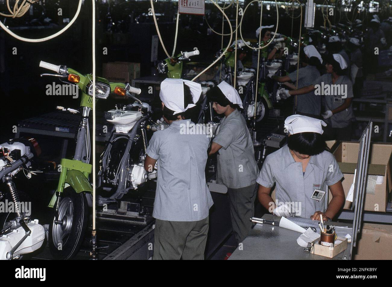 An experiment begun by Yamaha Motor Co. in Japan to staff a motorbike ...