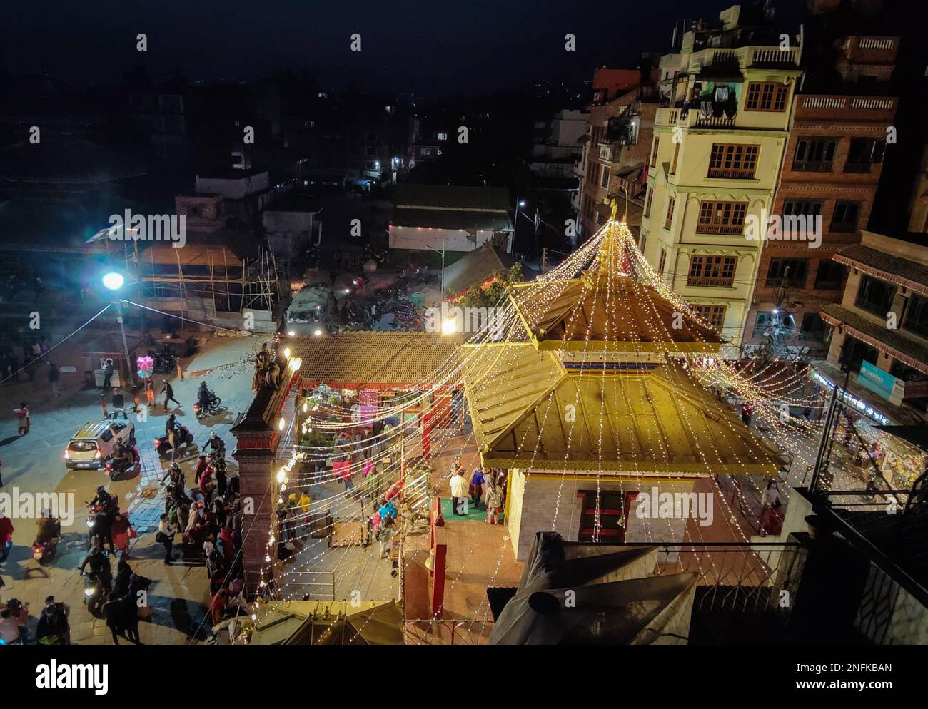 Kathmandu, Bagmati, Nepal. 17th Feb, 2023. People gather to offer ...