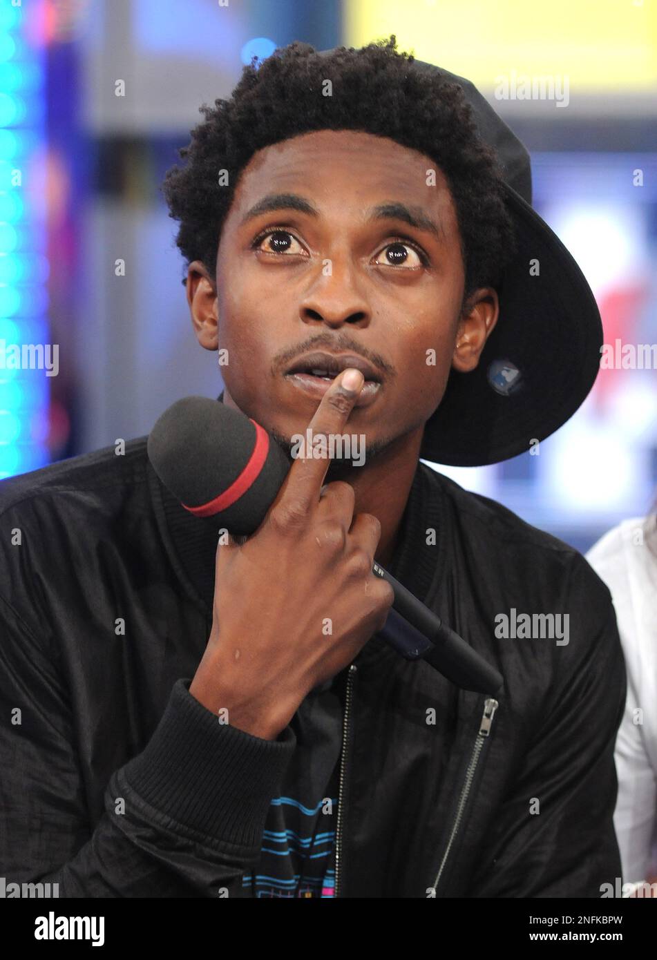 Musician Shwayze makes an appearance at MTV Studio's in Times Square ...