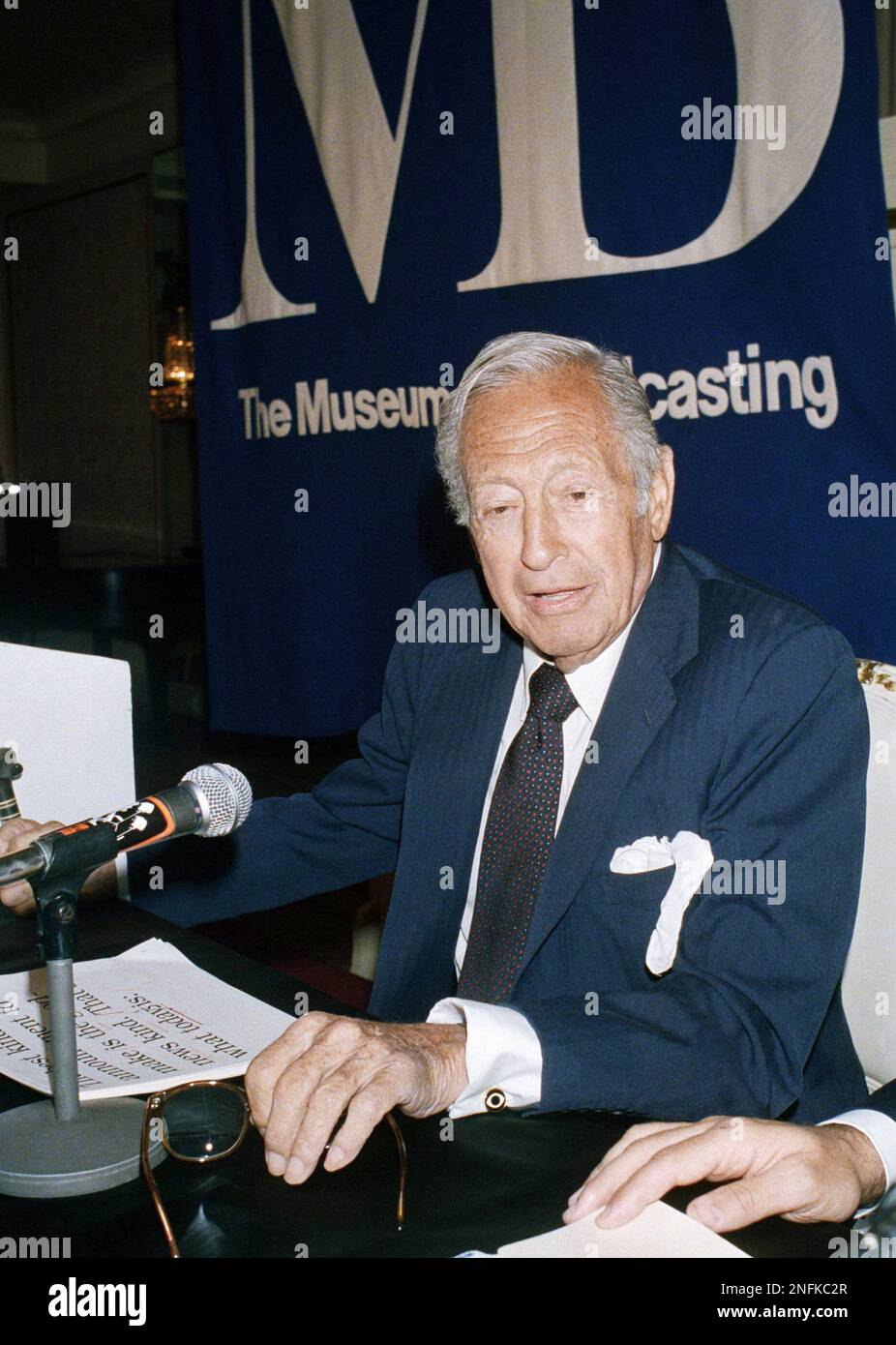 William Paley, founder of CBS, at the Museum of Broadcasting, July 7 ...