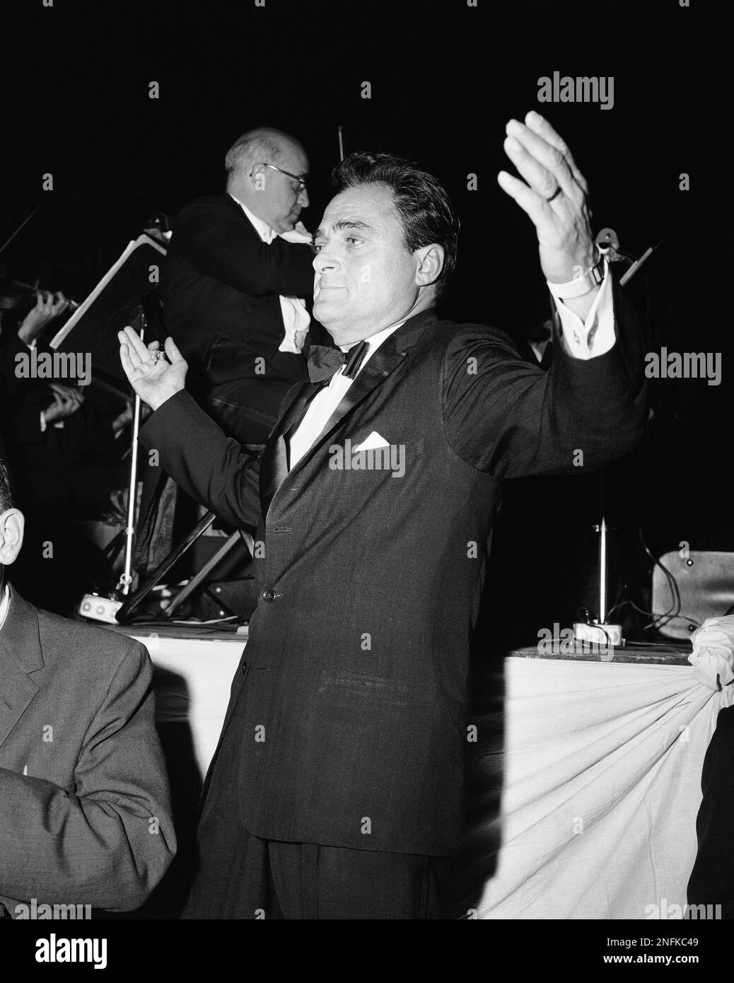 Producer Mike Todd shown at his party, Madison Square Garden, New York ...