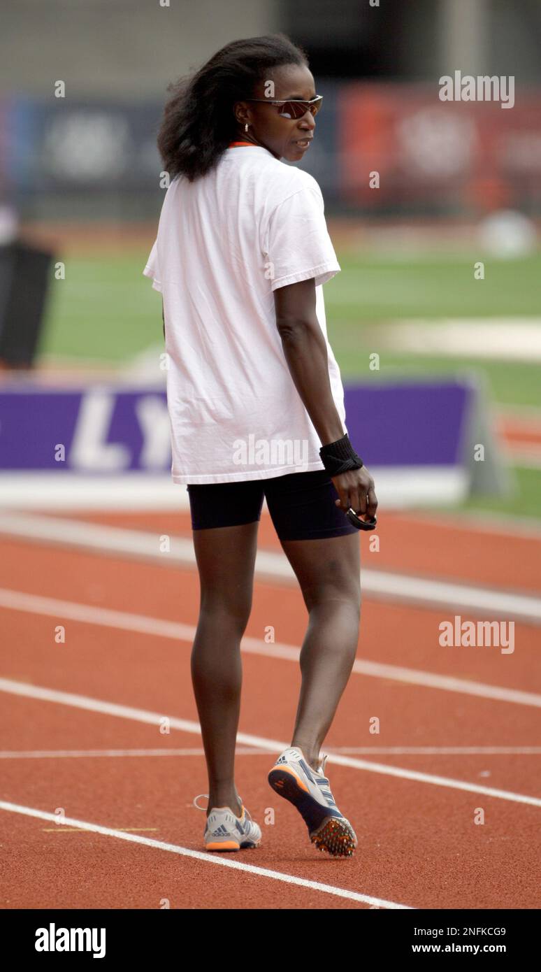 Five-time Olympian Jearl Miles-Clark arrives to train for the U.S ...