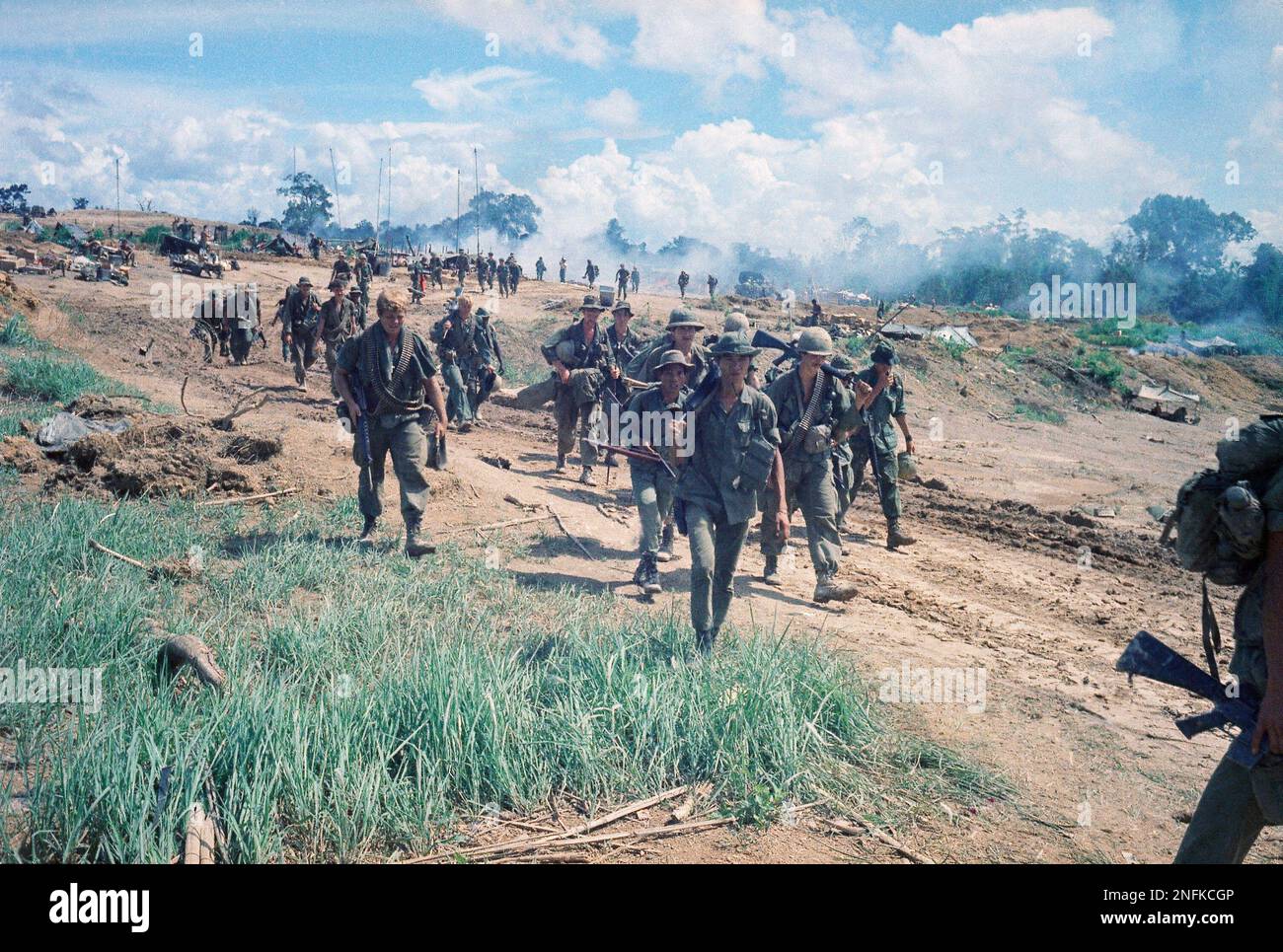 Men of the U.S. 199th Infantry Brigade leave fire-base Myron in ...