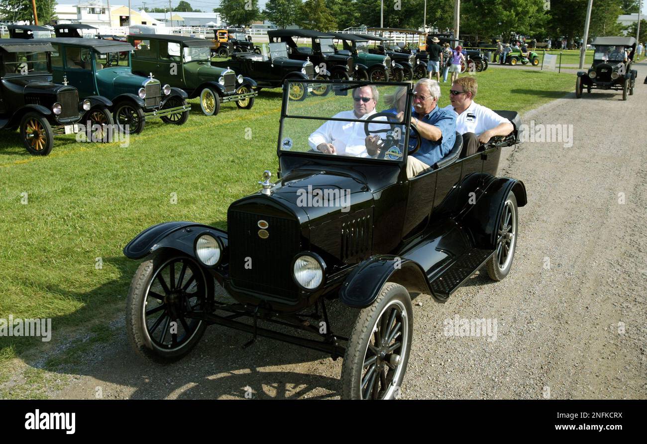 Edsel Ford, II, left, great grandson of Ford founder Henry Ford, tours ...