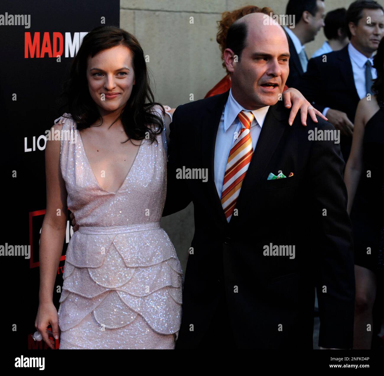 "Mad Men" creator and execuive producer Matthew Weiner, right, and cast ...