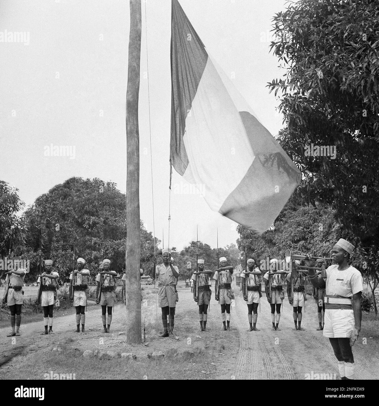 Native soldiers of a "Fighting French" Garrison, August 15,1942 in ...