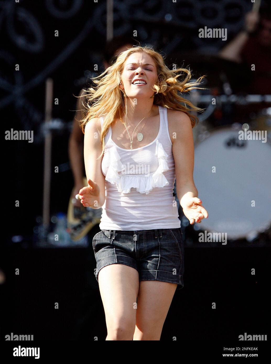 Country music artist LeAnn Rimes sings during her performance as part ...