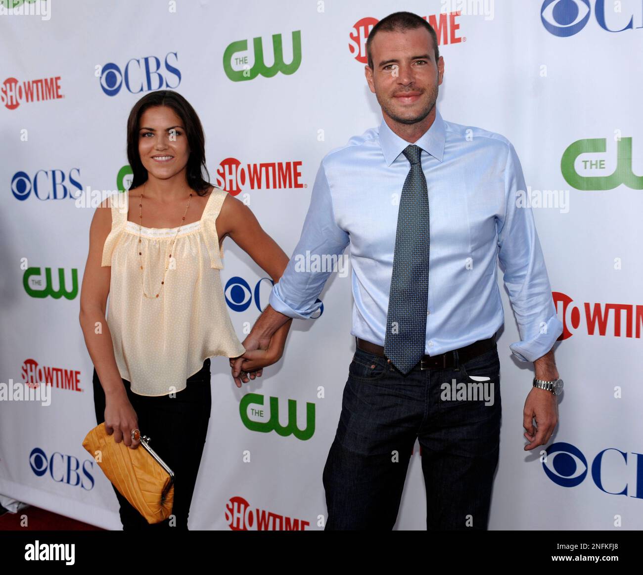 Scott Foley and his wife Marika arrive at the CBS, CW and Showtime ...