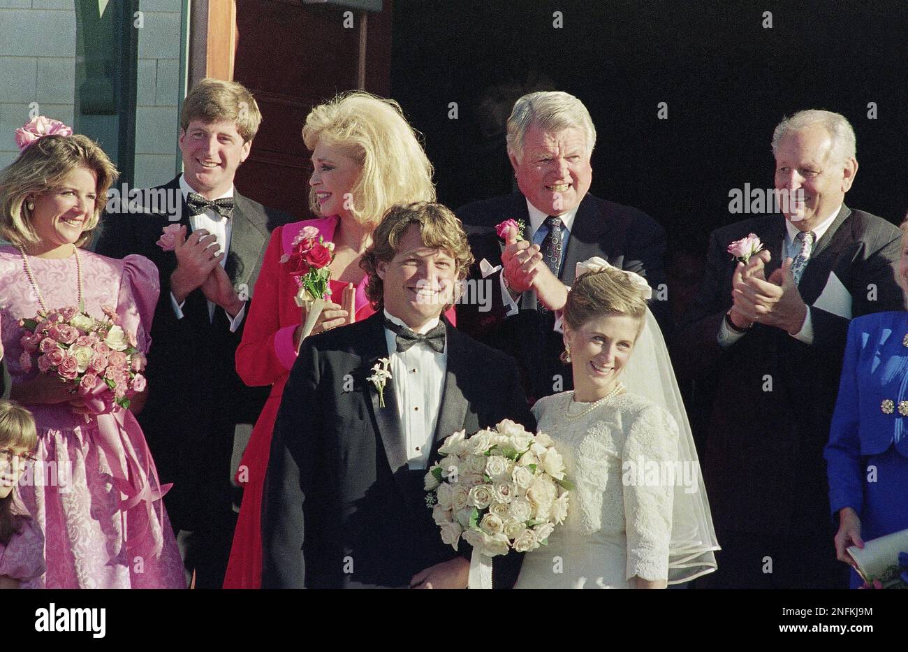 Ted Kennedy, Jr., and his new bride Katherine Gershman smile to well ...