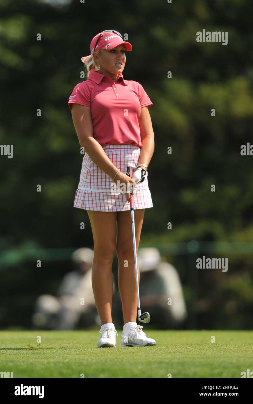 Natalie Gulbis on the first hole in the first round of the Jamie Farr ...