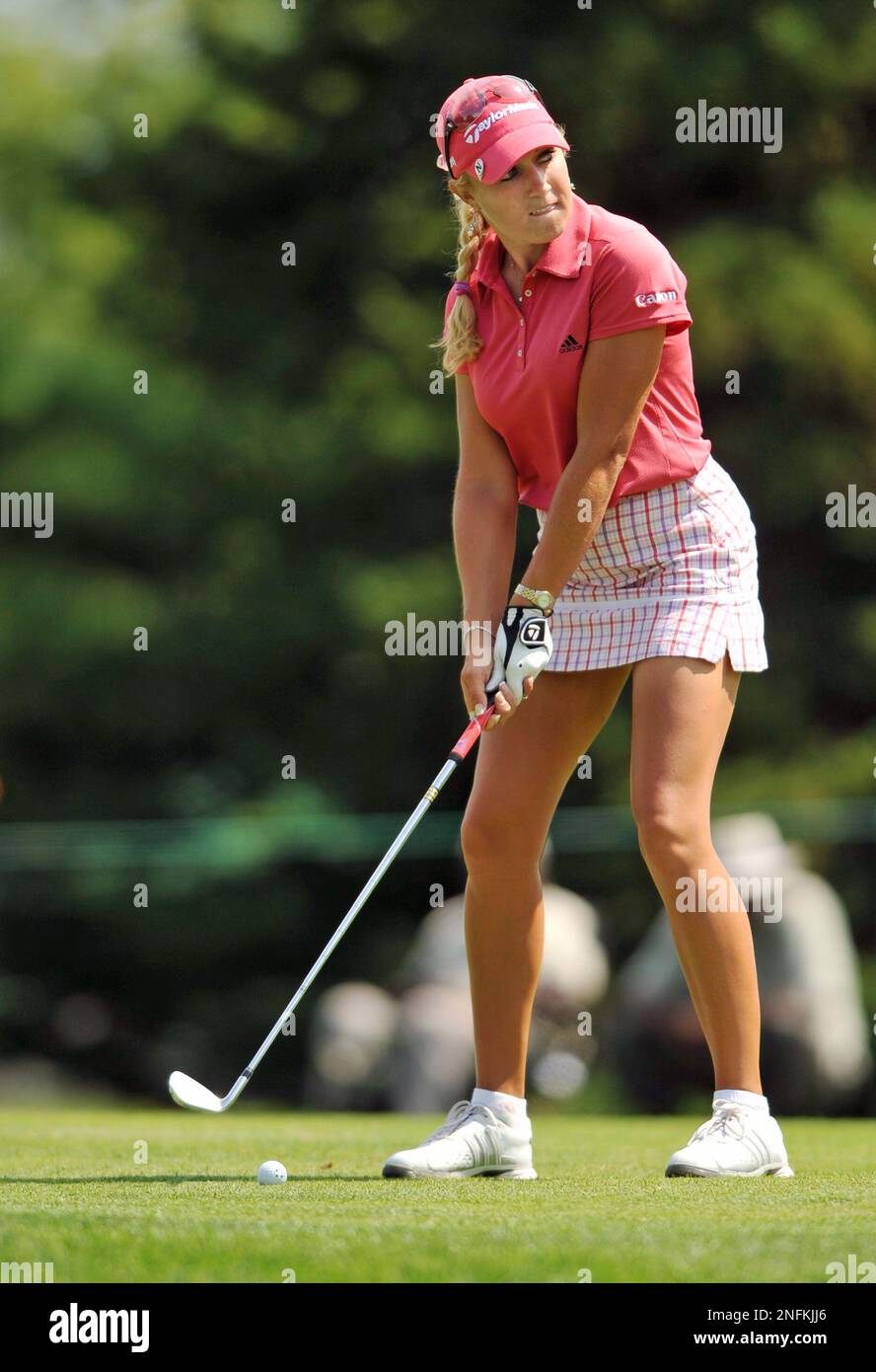 Natalie Gulbis on the first hole in the first round of the Jamie Farr ...