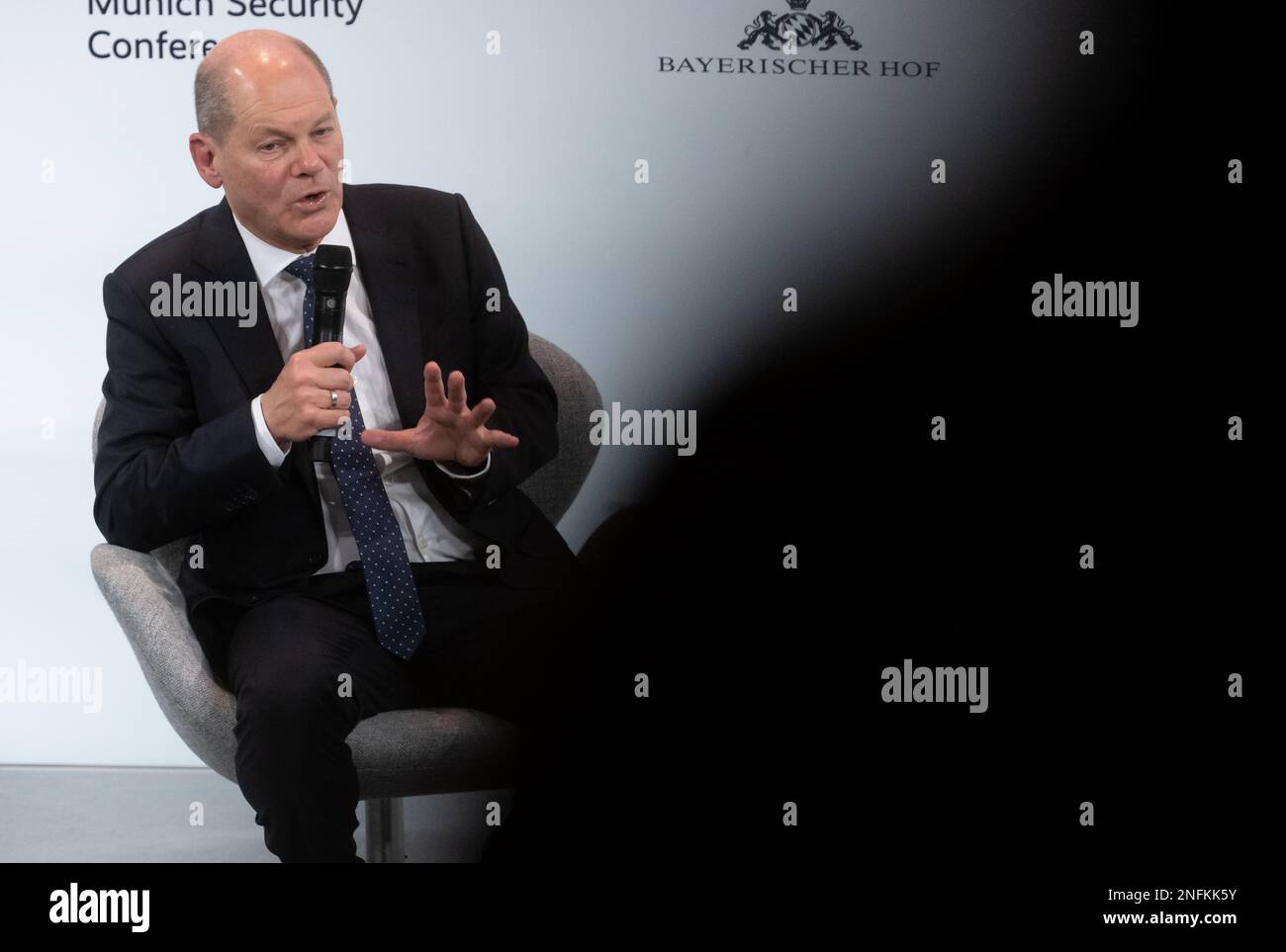 Munich, Germany. 17th Feb, 2023. German Chancellor Olaf Scholz (SPD ...