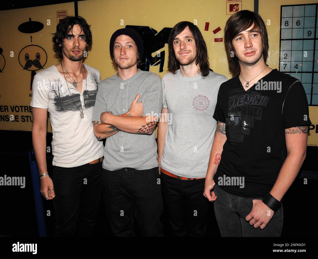 From left, musicians Tyson Ritter, Chris Gaylor, Mike Kennerty and Nick ...