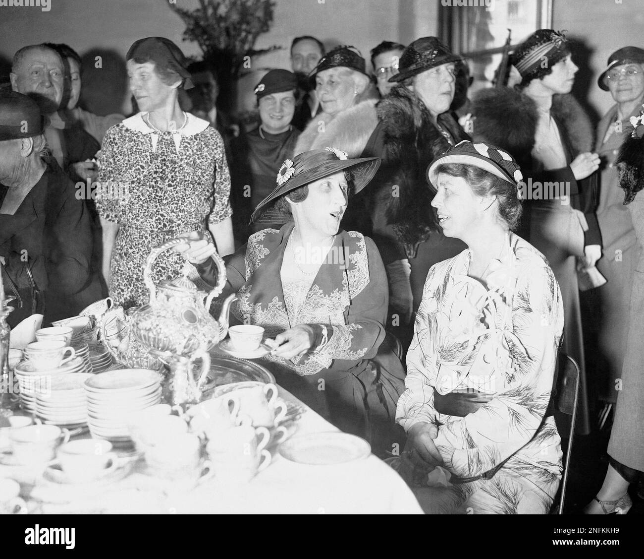 Eleanor Roosevelt, wife of President Franklin D. Roosevelt, attends the ...