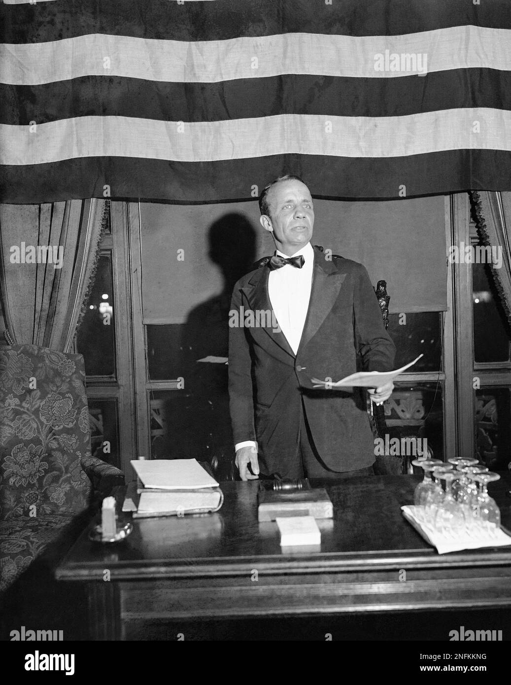 Colonel Theodore Roosevelt Jr., pictured speaking at his inauguration ...