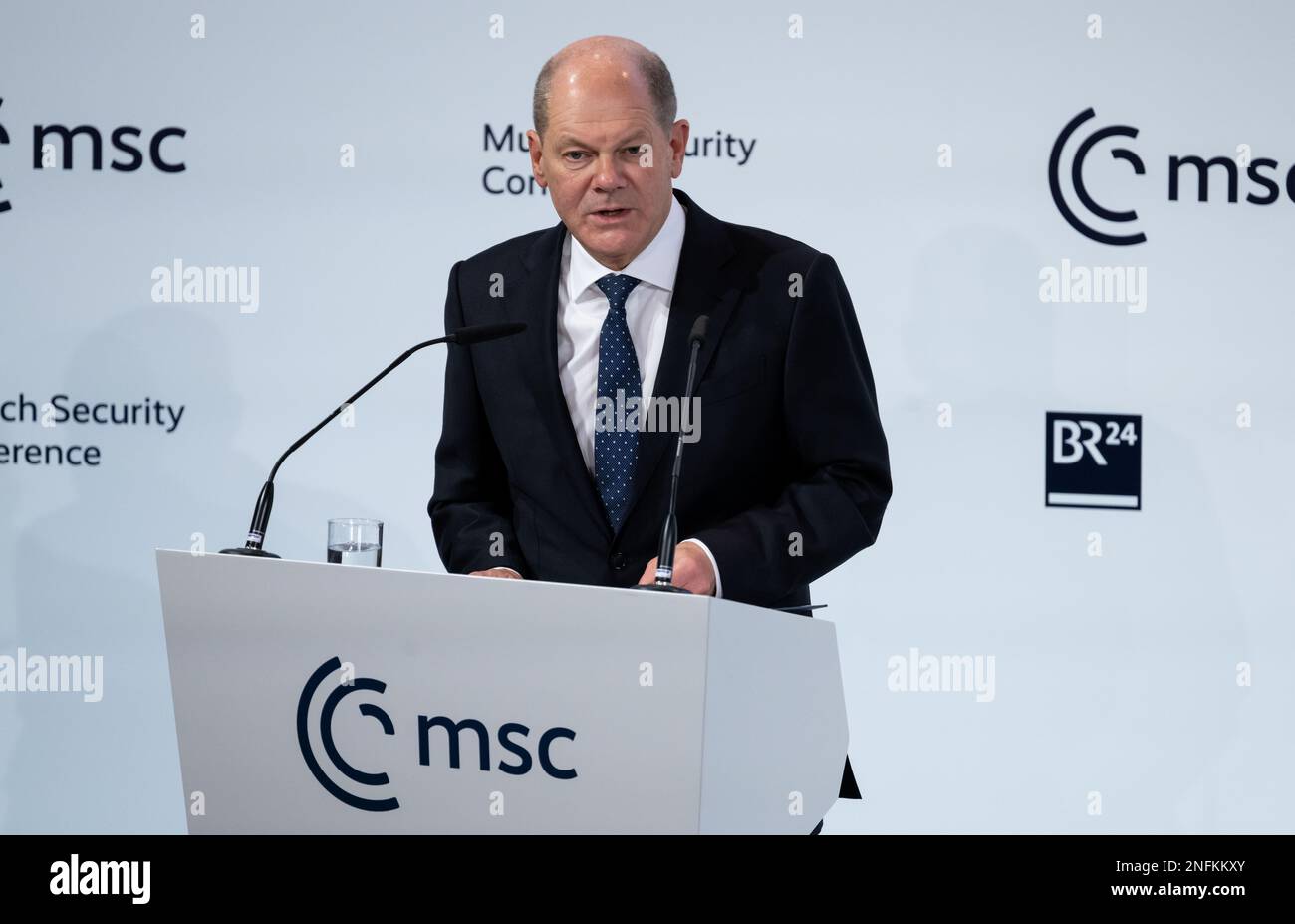 Munich, Germany. 17th Feb, 2023. German Chancellor Olaf Scholz (SPD ...