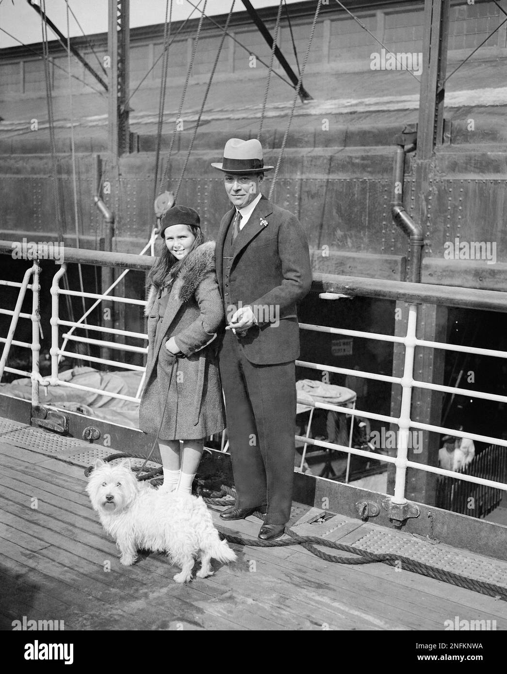 Ambassador William C. Bullitt is photographed on board the liner ...