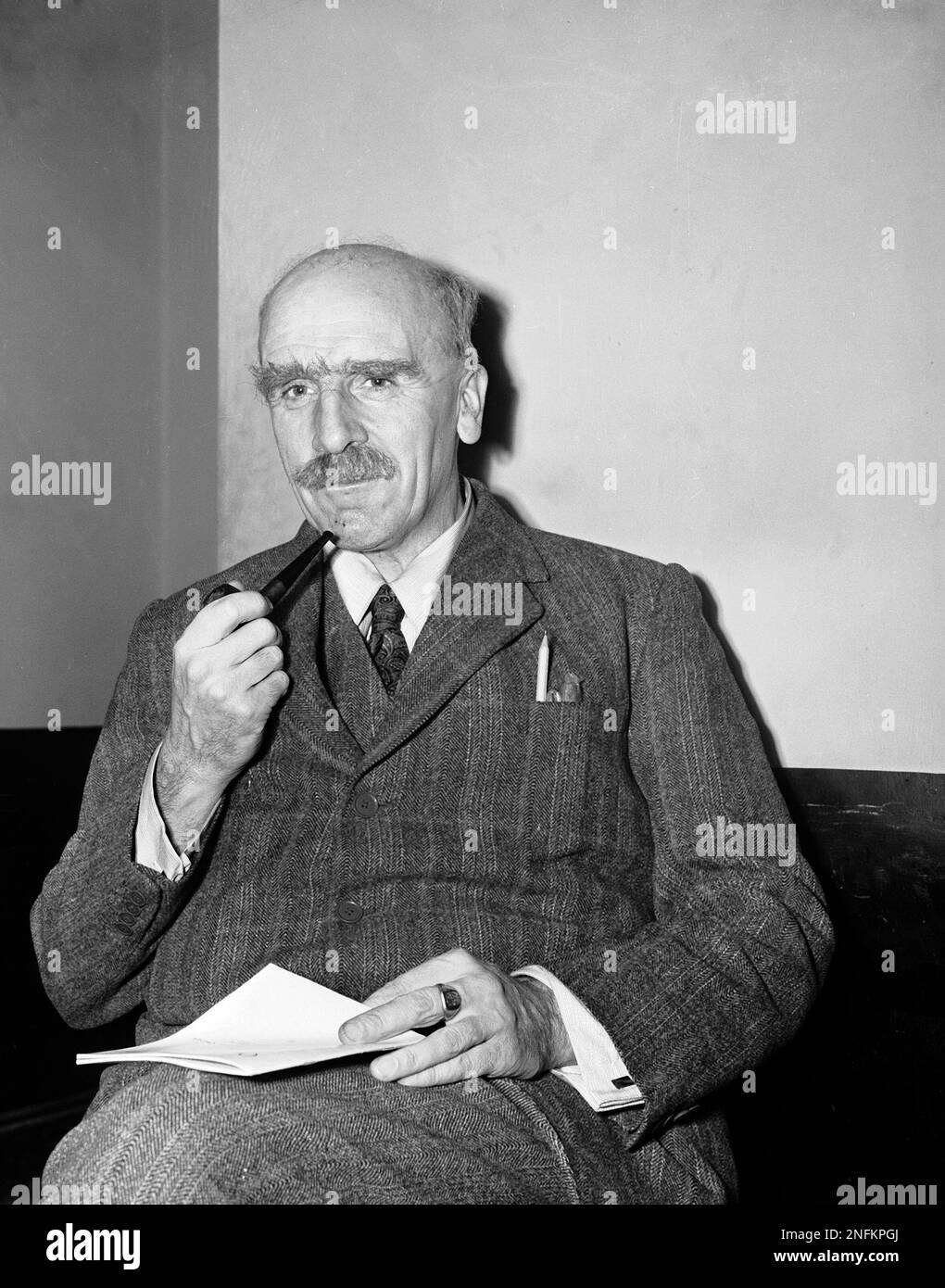Professor of genetics, John Burdon Sanderson Haldane is shown in New ...