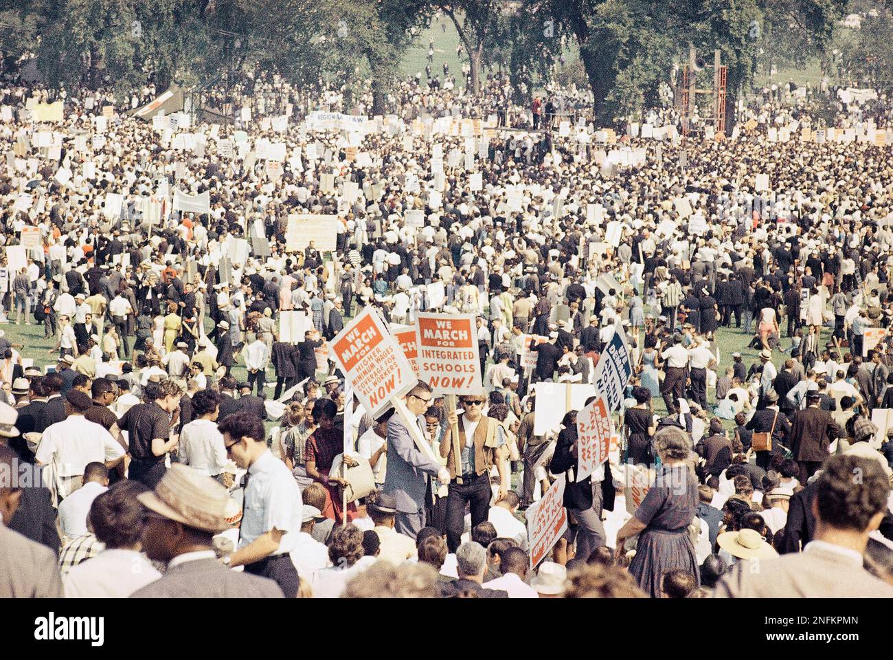 Large crowds showing support for civil rights movement march on March ...