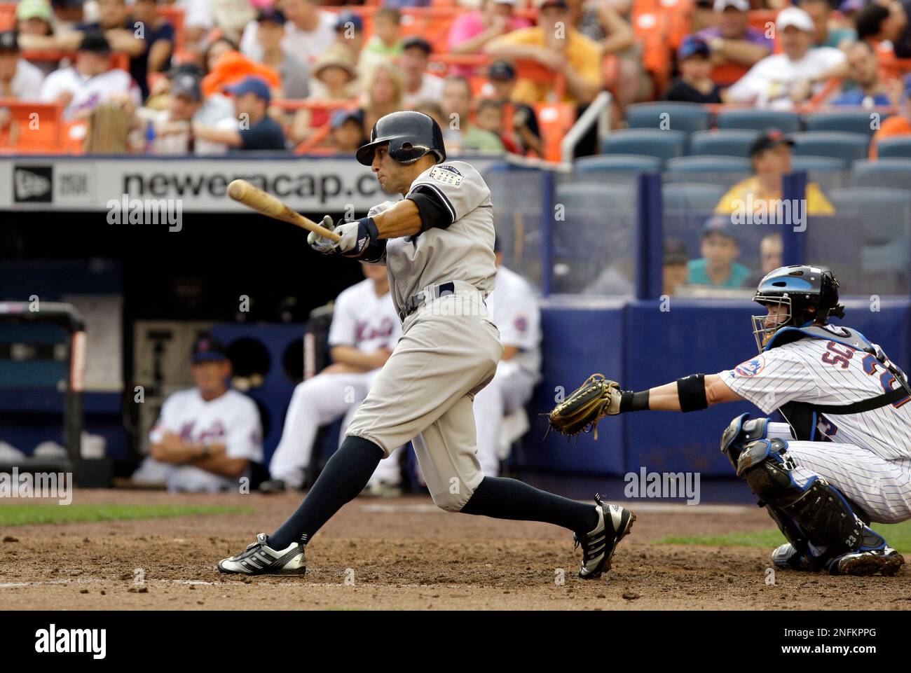 New York Yankees Justin Christian is seen at bat against the New York ...