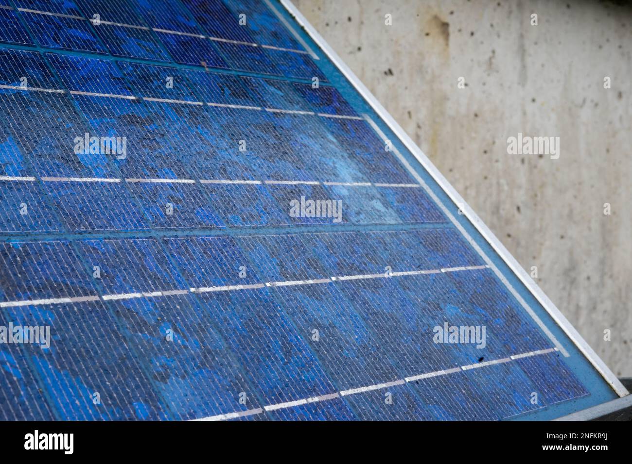 Fragment of a small solar battery close-up Stock Photo - Alamy