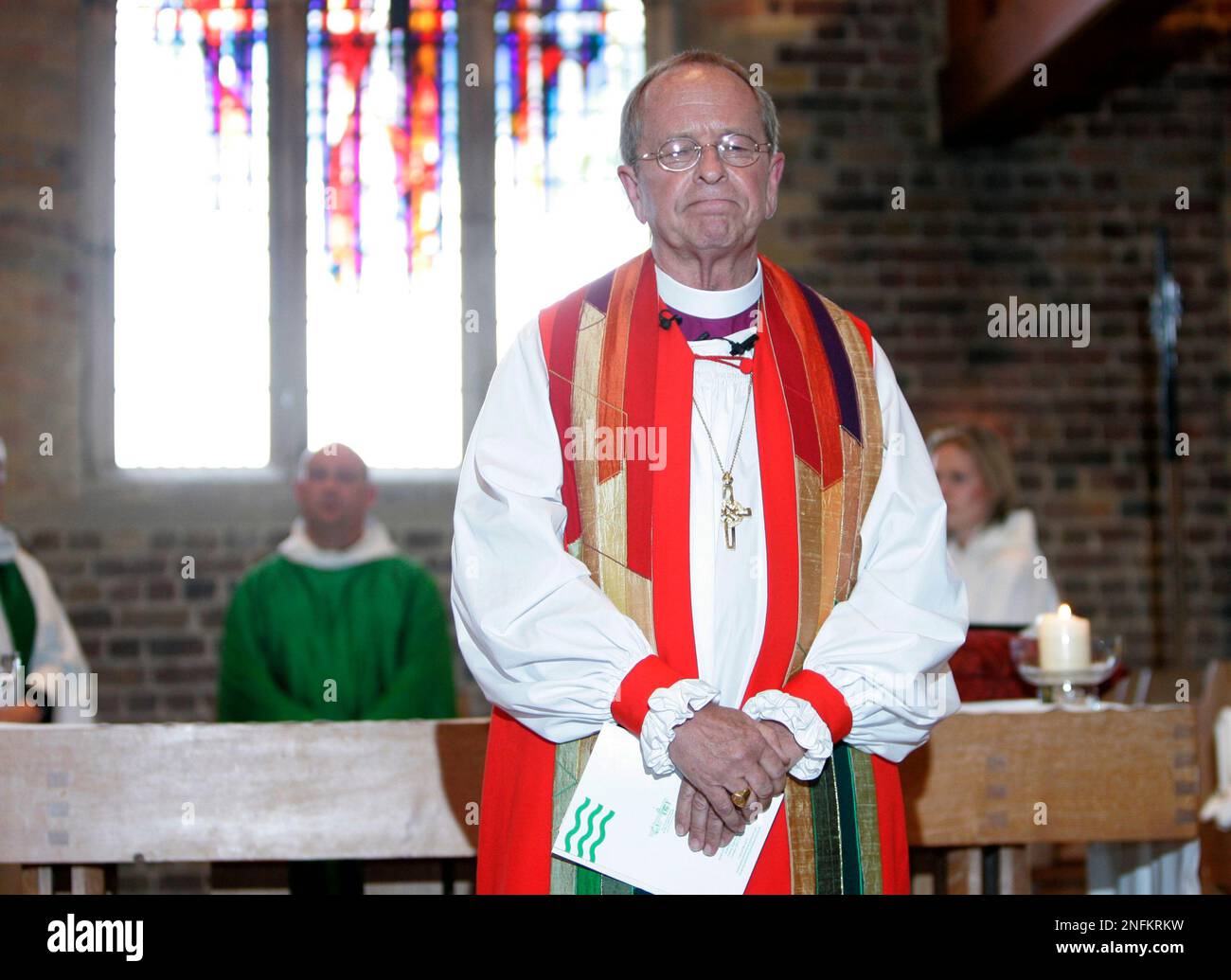 Gene Robinson the openly gay Anglican Bishop from Concord NH, giving ...