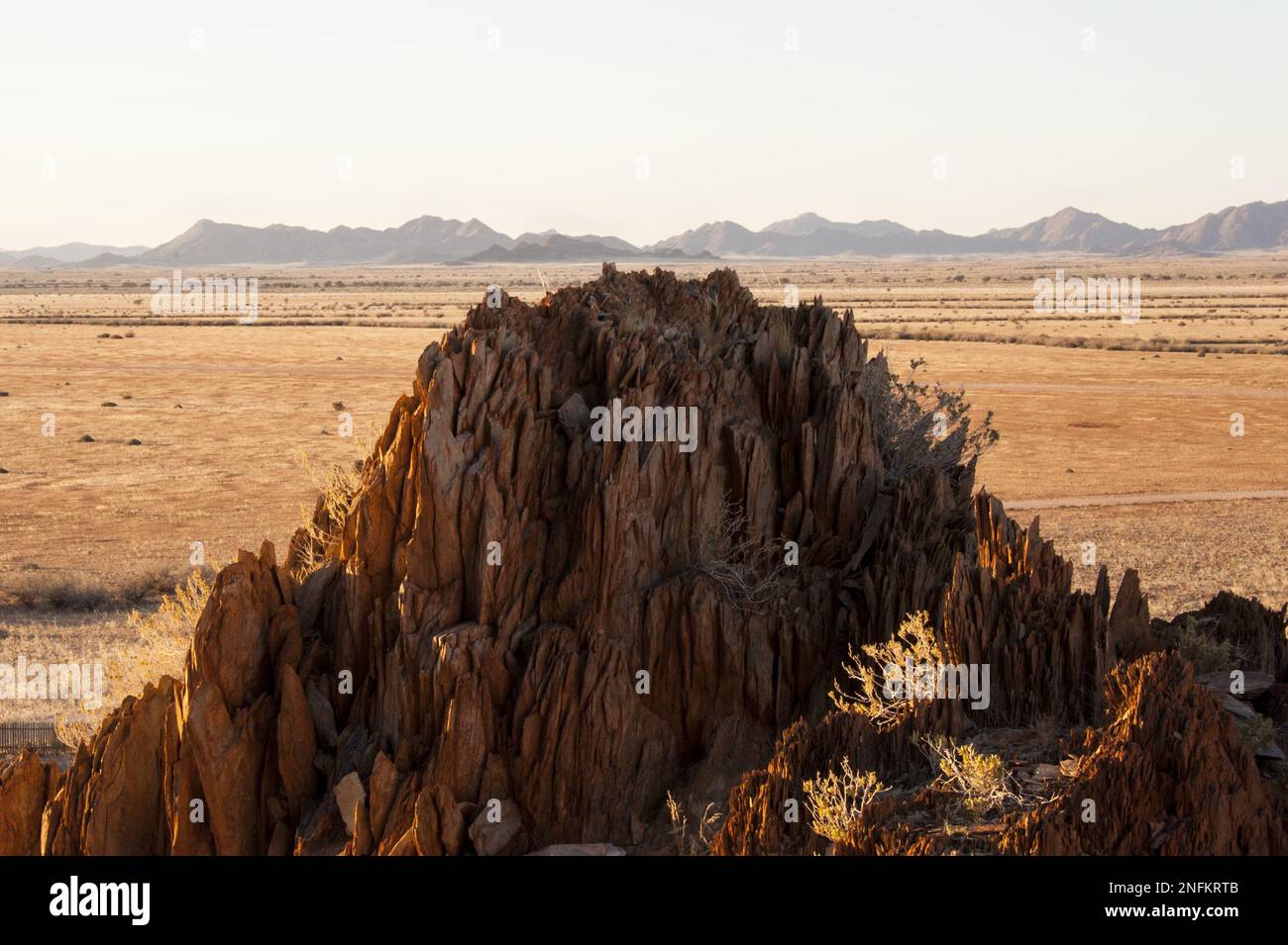 Rocky cone in an ancient volcano caldera Stock Photo - Alamy