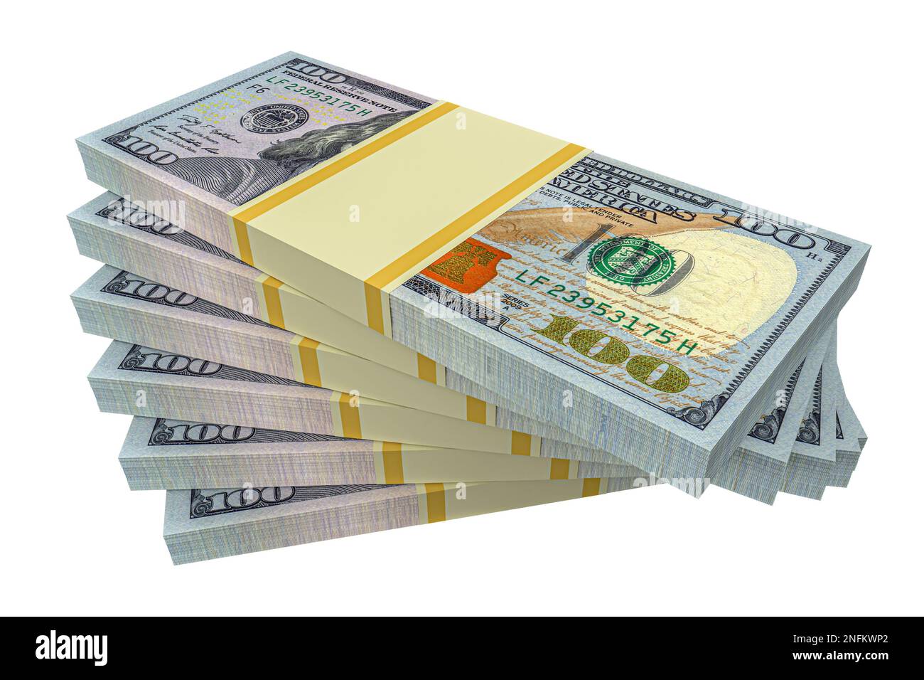 Money stacks from dollars isolated. Dollar finance conceptual. 3d ...