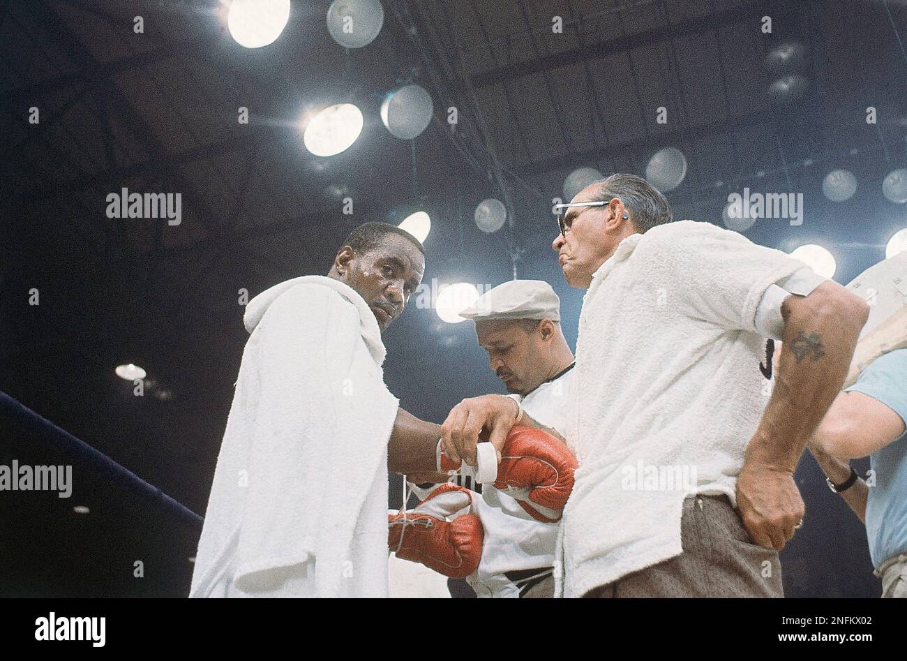 Sonny Liston, left, shown before the heavyweight title fight against ...