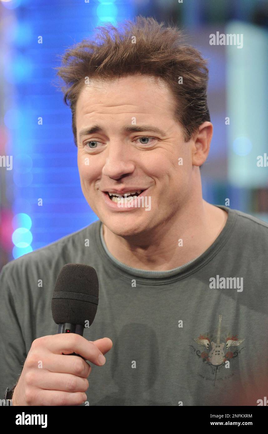 Actor Brendan Fraser makes an appearance on MTV's Total Request Live at ...