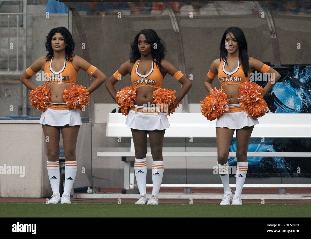 Houston Dynamo cheerleaders during the Free Kick Masters competition ...