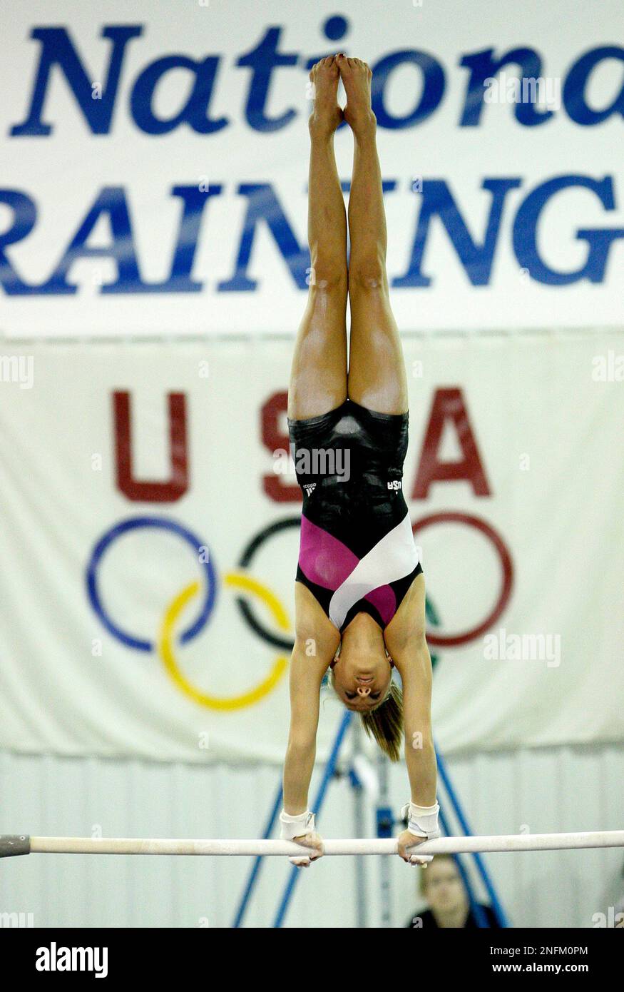 Gymnast Nastia Liukin trains Wednesday, May 7, 2008, at Karolyi's ...